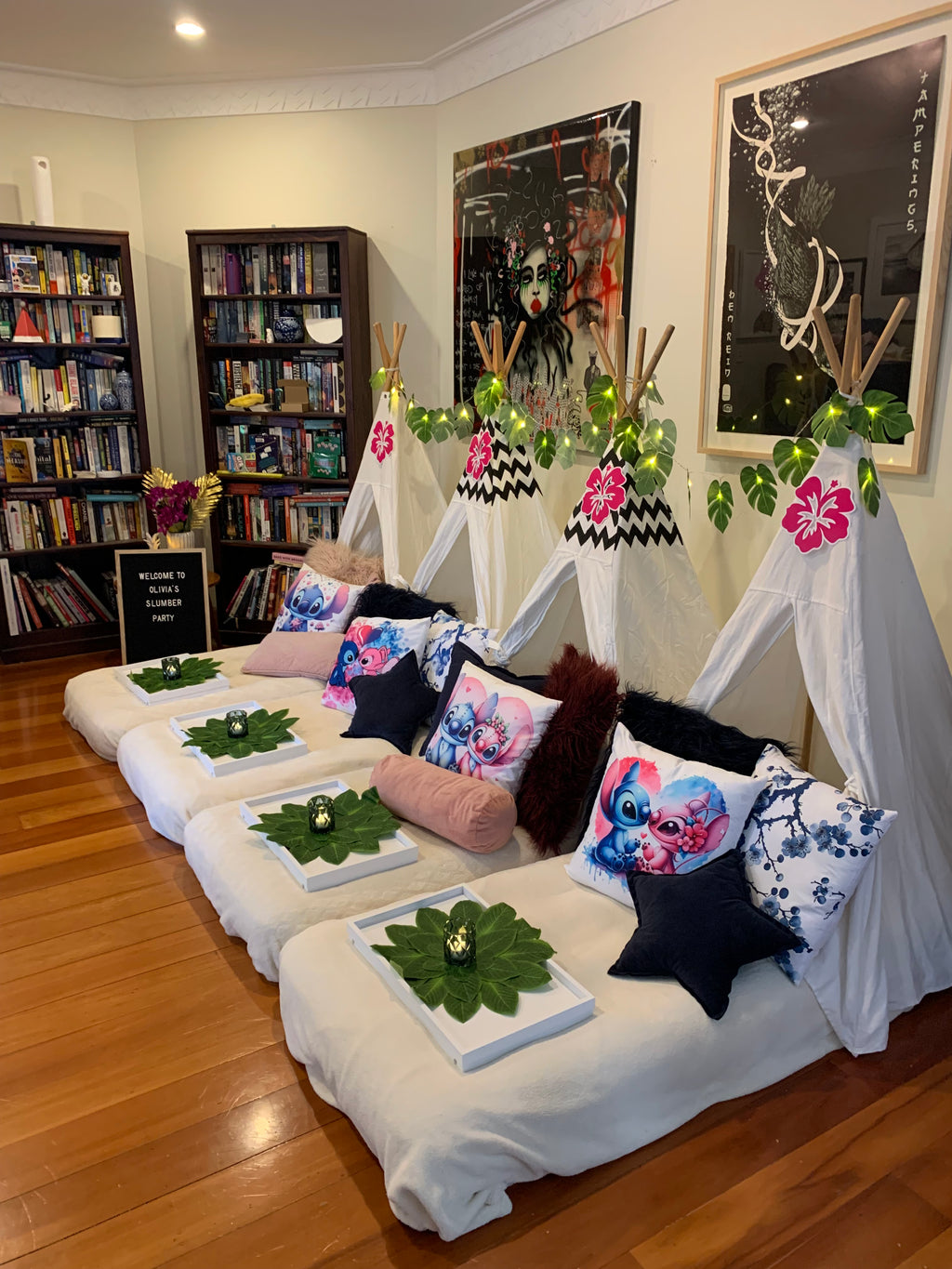 OHANA - STITCH THEMED TEEPEE SLUMBER PARTY HIRE - WELLINGTON