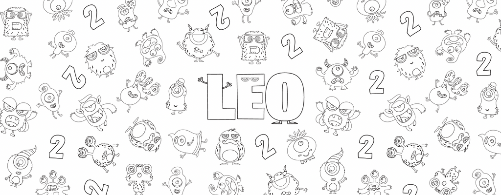 MONSTERS COLOURING IN TABLE RUNNER